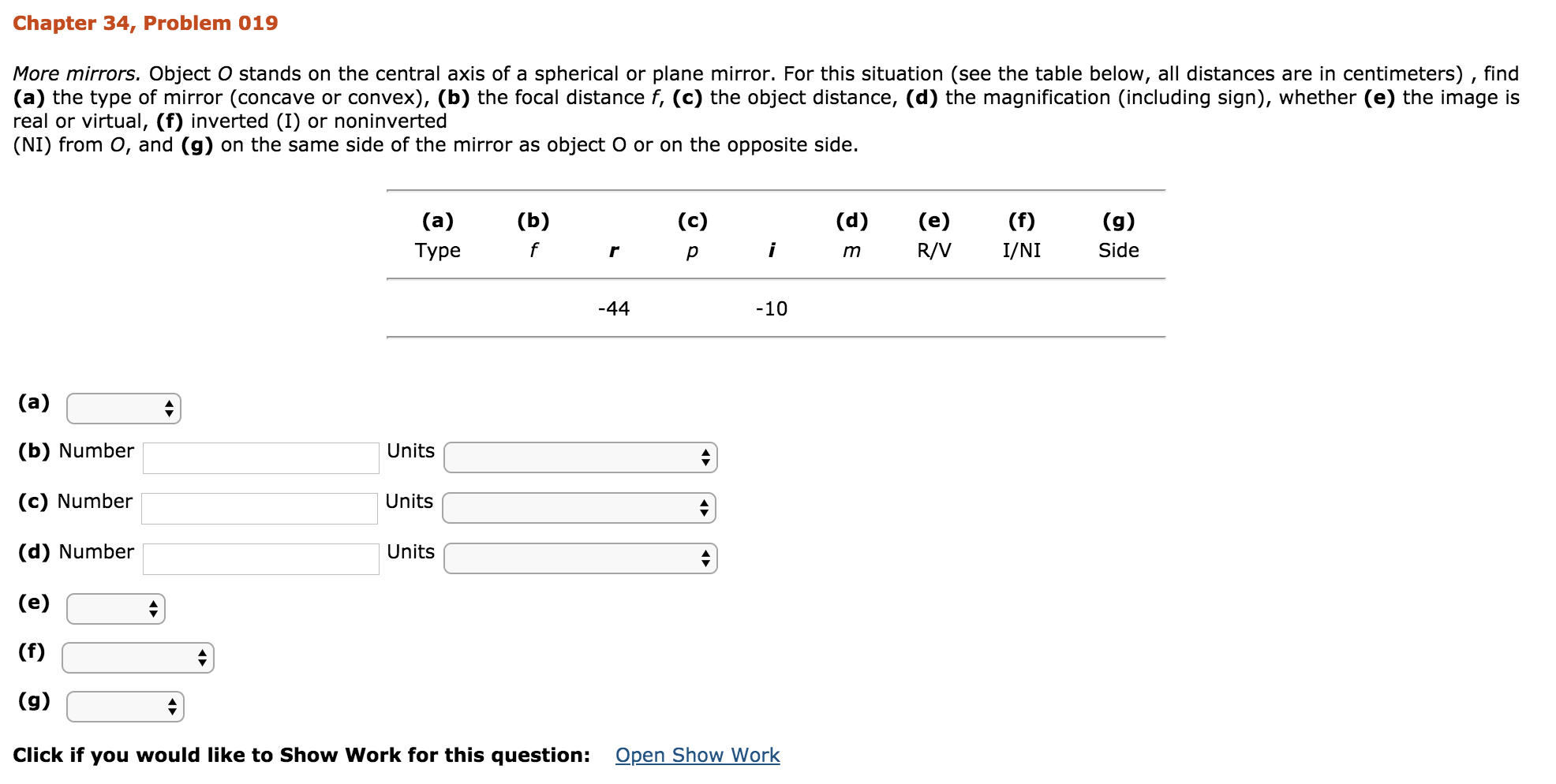 Solved Chapter 34, Problem 019 More mirrors. Object O stands | Chegg.com
