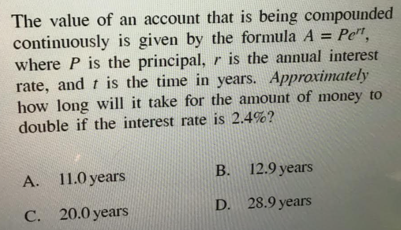 Solved The value of an account that is being compounded | Chegg.com