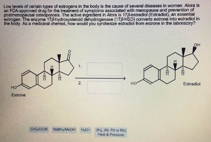 Solved Low levels of certain types of estrogens in the body | Chegg.com