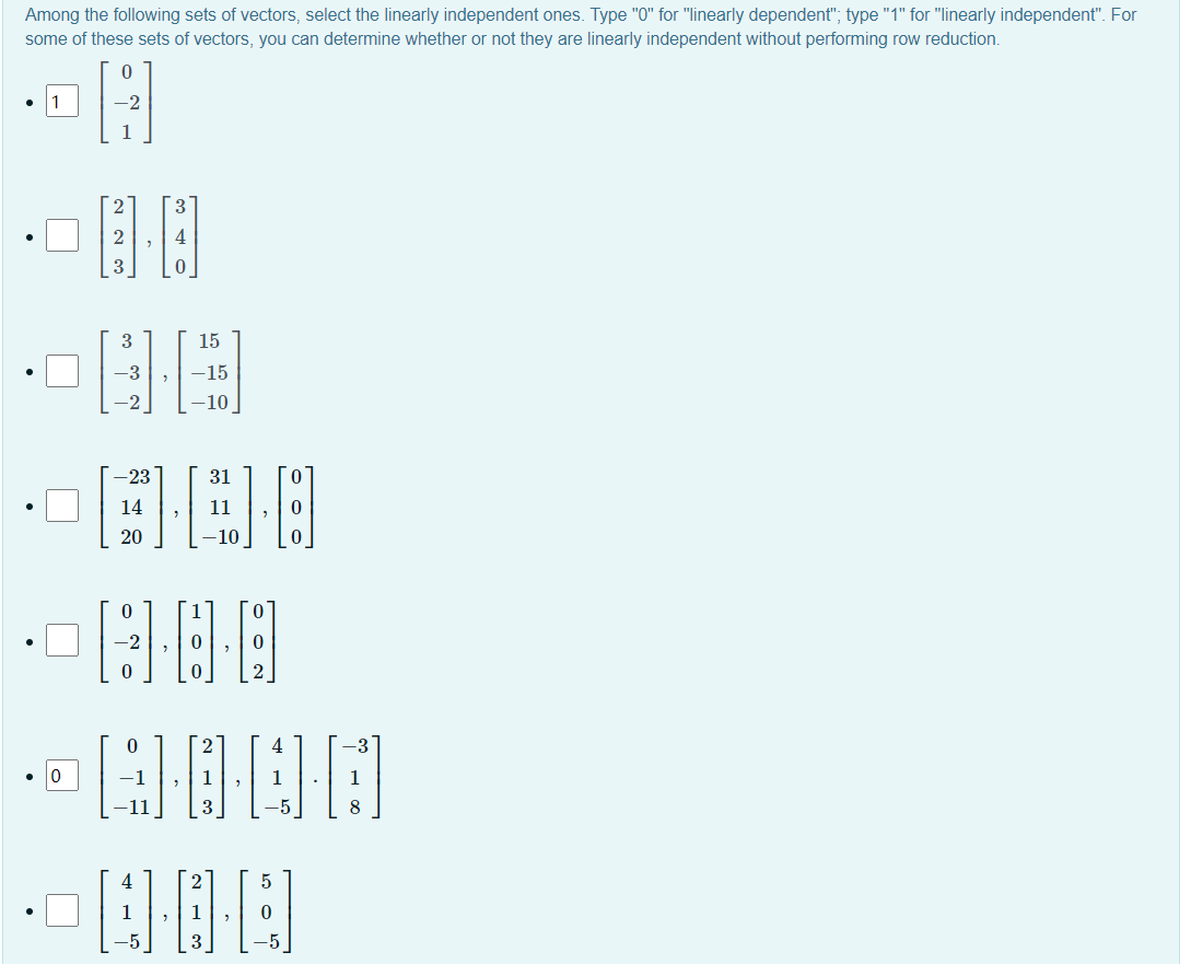 Solved Recall: An m x n matrix has m rows and n columns. | Chegg.com