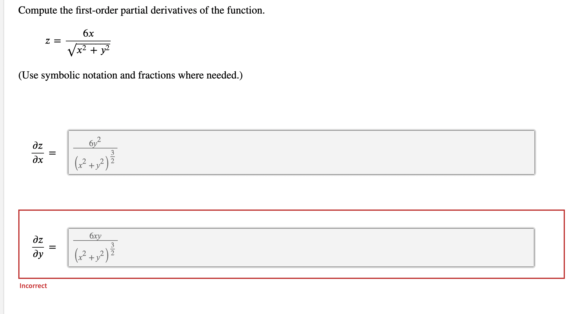Solved Compute the first-order partial derivatives of the | Chegg.com