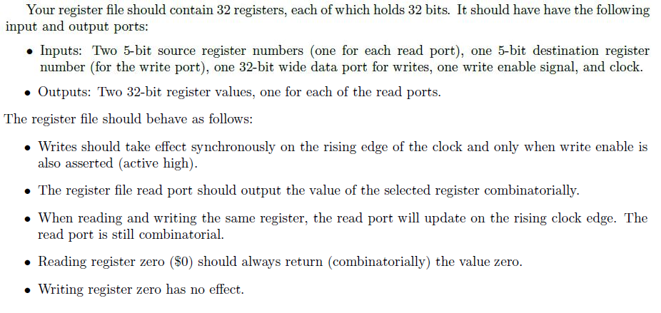 module regfile(input logic clk, | Chegg.com