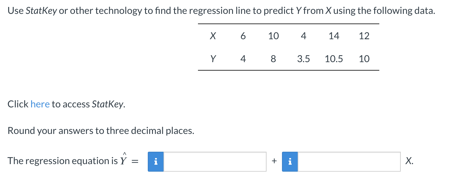 Solved Use StatKey or other technology to find the | Chegg.com