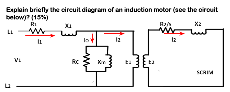 Solved Explain briefly the circuit diagram of an induction | Chegg.com