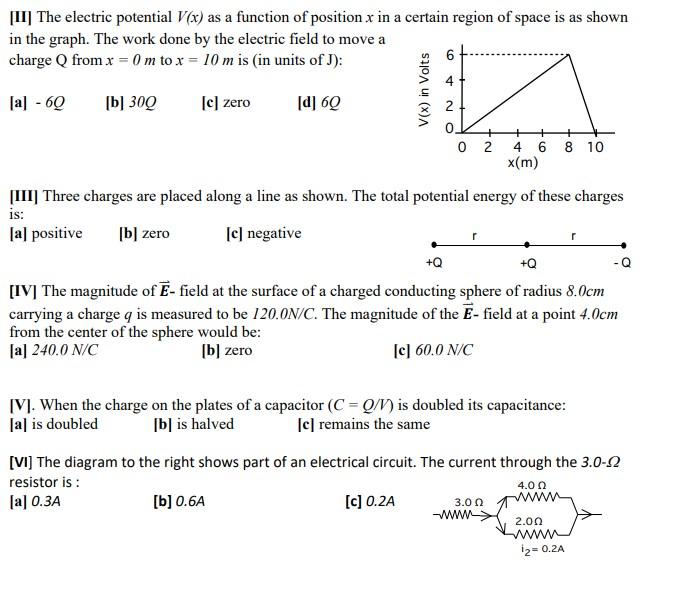 Solved [UI] The electric potential V(x) as a function of | Chegg.com