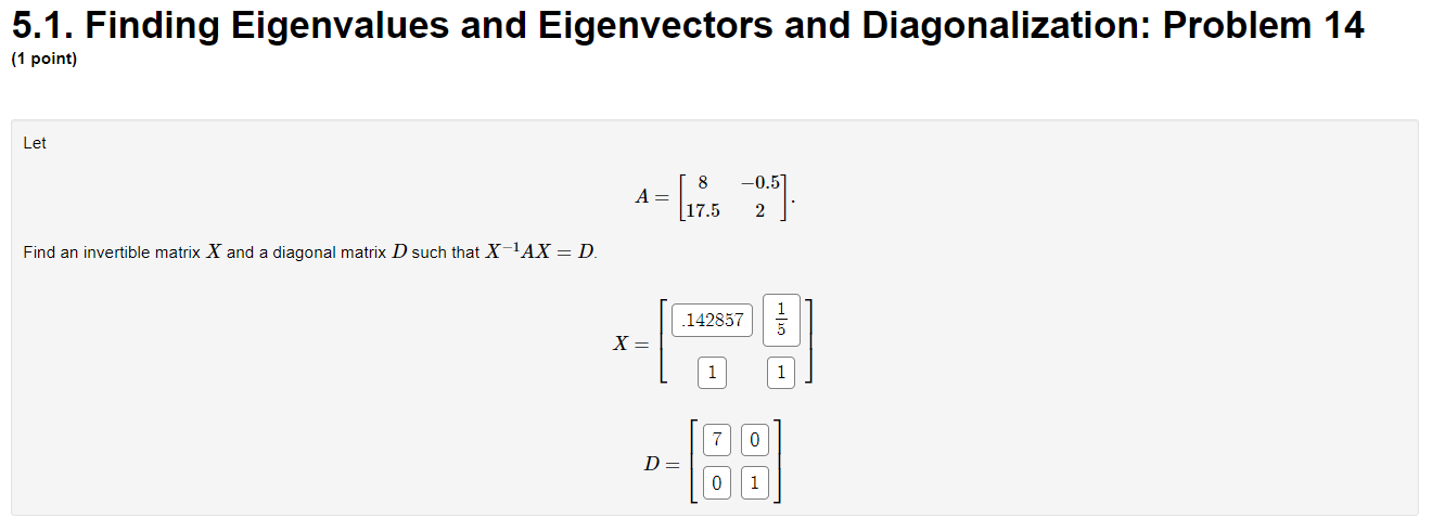 Solved 5.1. Finding Eigenvalues and Eigenvectors and | Chegg.com