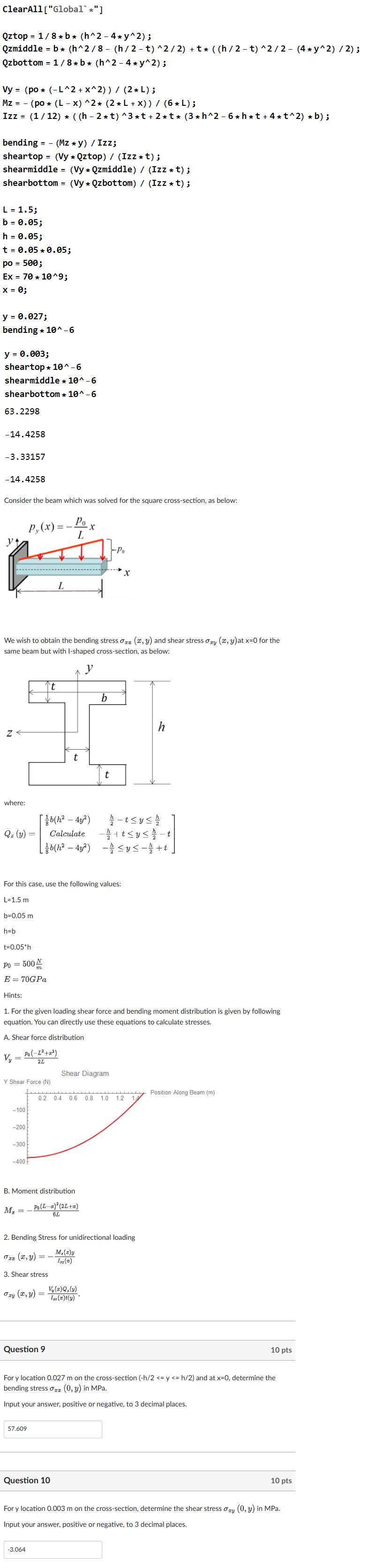 Solved I've attached my ﻿Mathematica code and the problems I | Chegg.com