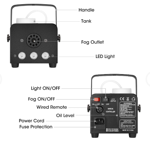Handle Tank Fog Outlet LED Light | Chegg.com