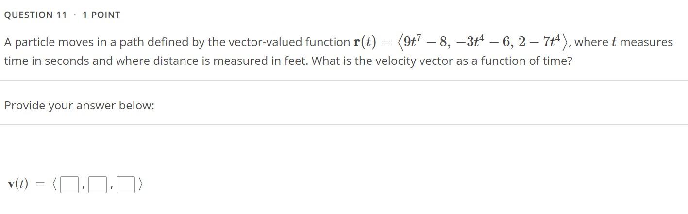 Solved QUESTION 11⋅1 POINT A particle moves in a path | Chegg.com