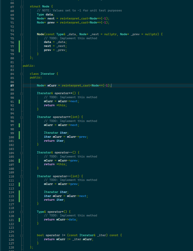 Solved MethodsNode ConstructorSet the data members to the | Chegg.com
