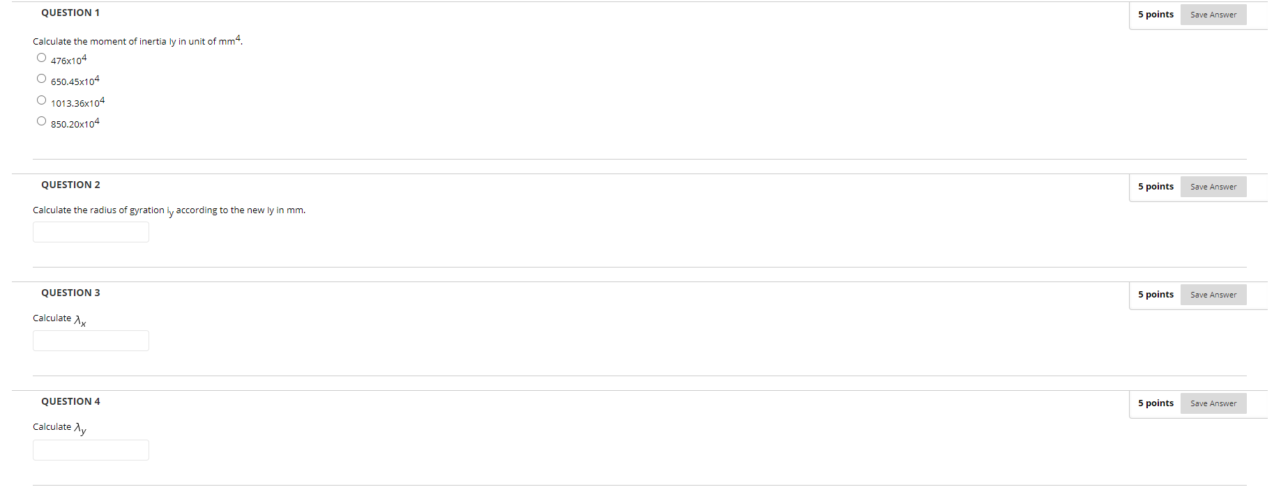 Solved Test Information Description A built-up compression | Chegg.com