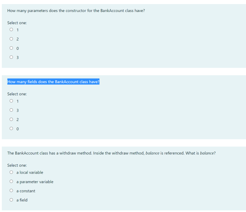 Solved How many parameters does the constructor for the | Chegg.com
