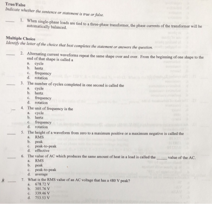 Solved True/False Indicate whether the sentence or statement | Chegg.com