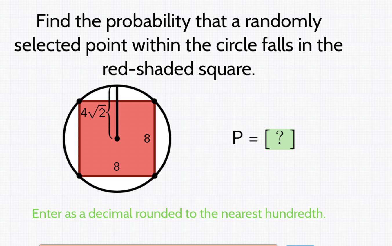 Solved Find the probability that a randomlyselected point | Chegg.com