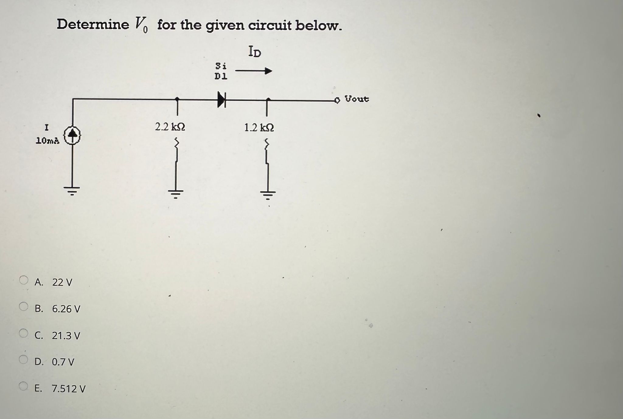 Solved Determine V0 ﻿for the given circuit | Chegg.com