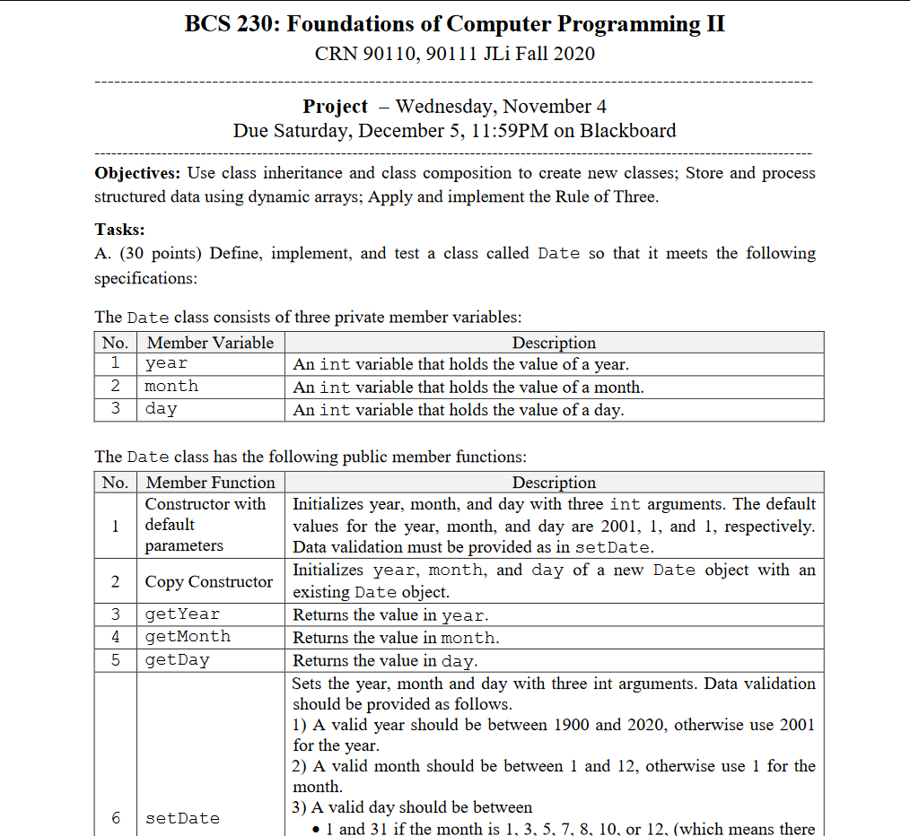 Bcs 230 Foundations Of Computer Programming Ii Crn 