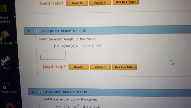 Solved Need Help? Readit Watch it T Talk to a Tutor Watch It | Chegg.com Solved Need Help? Readit Watch it T Talk to a Tutor Watch It | Chegg.com