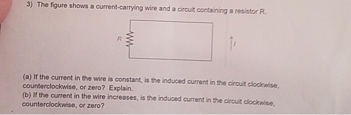 Solved The figure shows a current-carrying wire and a | Chegg.com