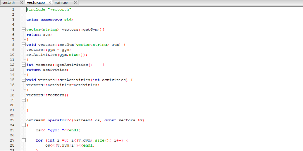 Solved vector.h X vector.cppX main.cpp X #ifndef VECTOR H | Chegg.com