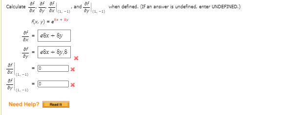 Solved Calculate af af af ax ay ox (1-1) and of ay (1-1) | Chegg.com