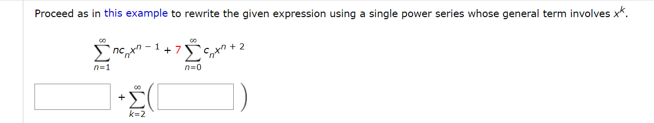 Solved Proceed as in this example to rewrite the given | Chegg.com