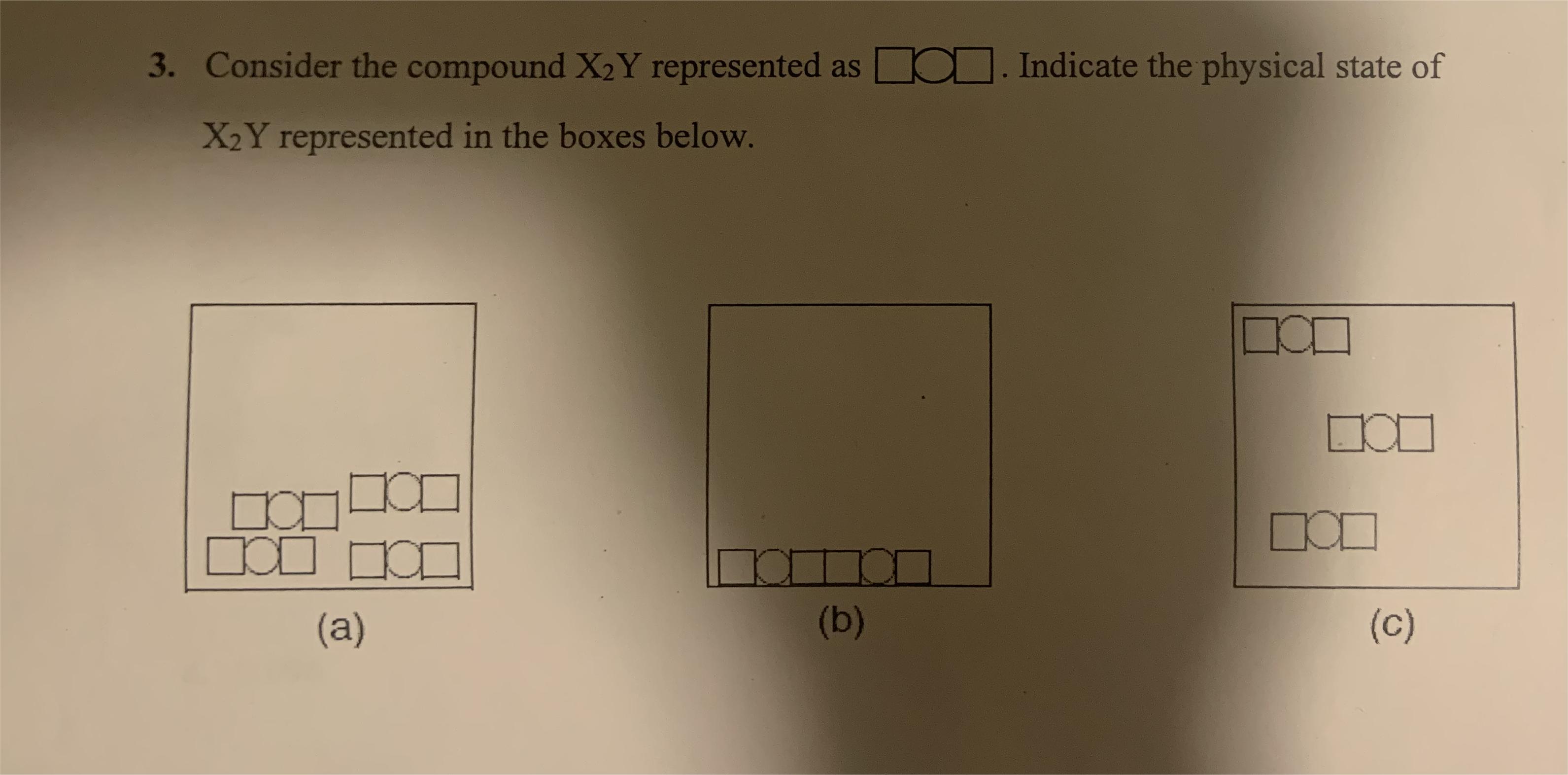 Solved 3. Consider the compound X2Y represented as Indicate | Chegg.com
