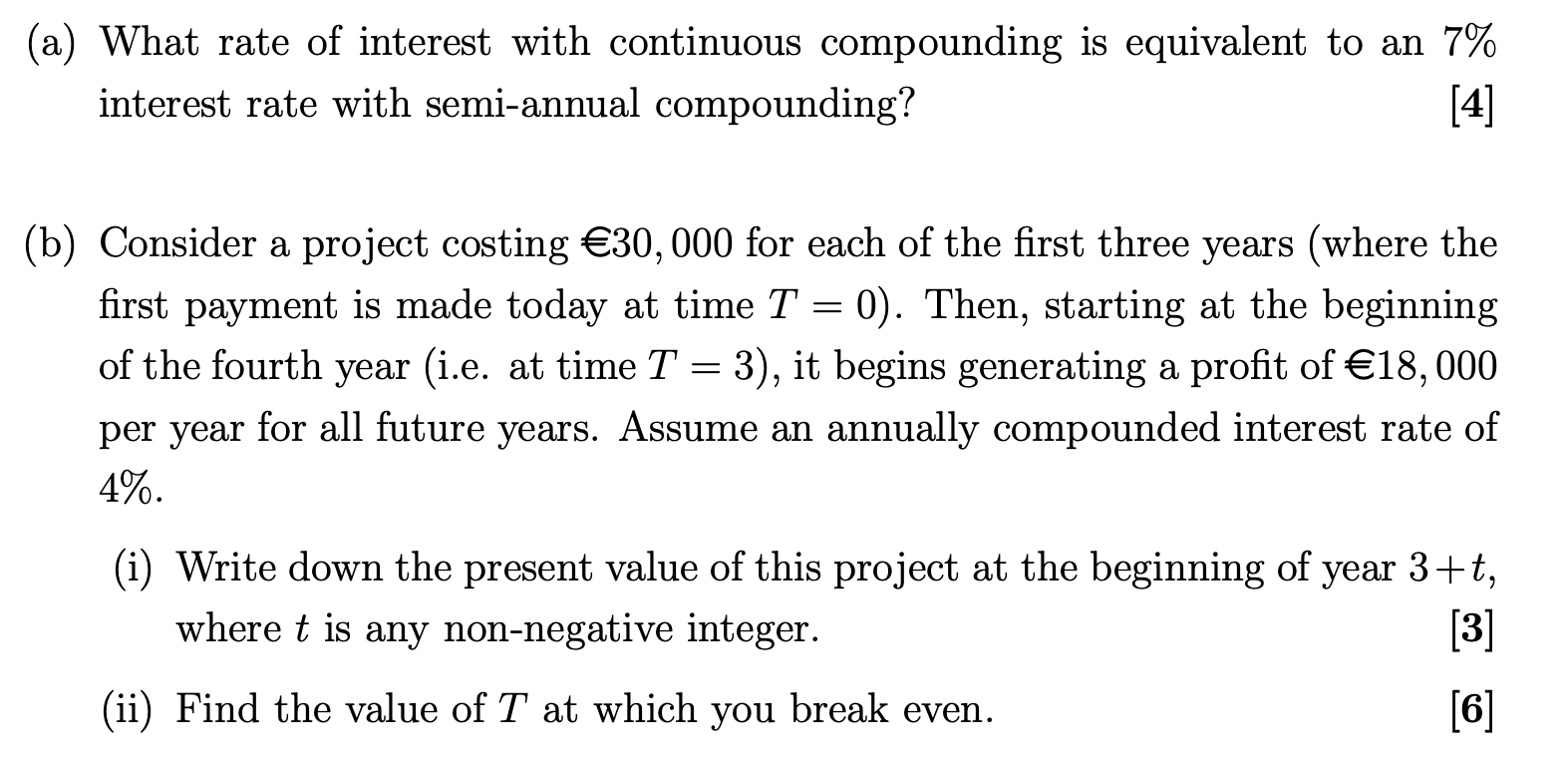 Solved (a) ﻿What rate of interest with continuous | Chegg.com