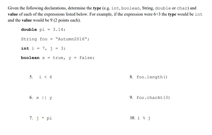 Solved For the questions below, use the following variable | Chegg.com