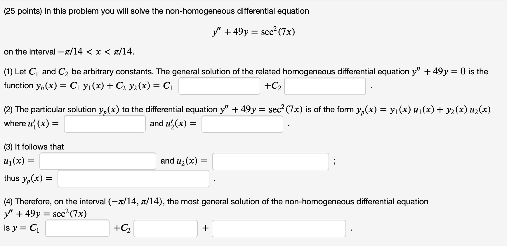 Solved (25 points) In this problem you will solve the | Chegg.com