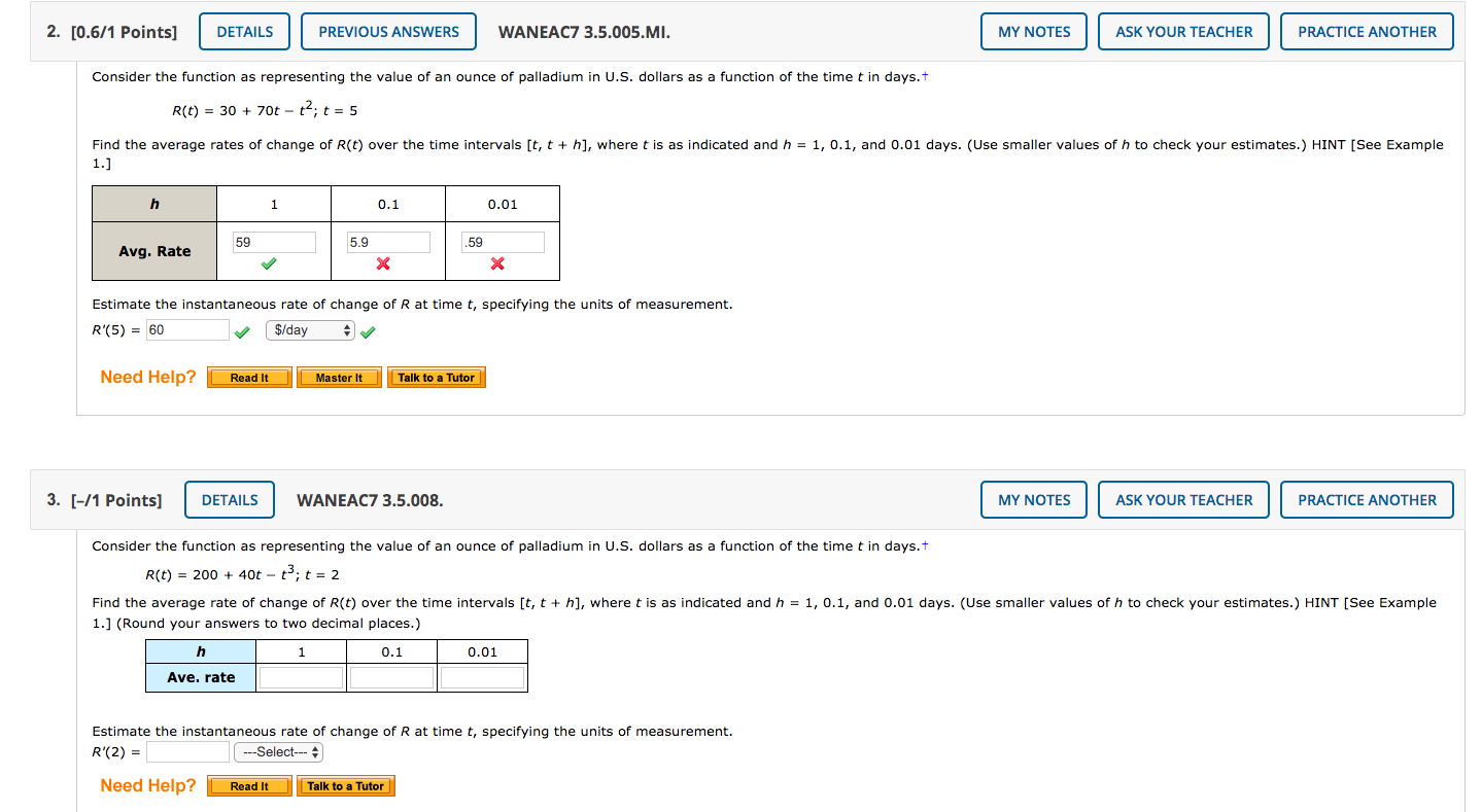 Solved 2. [0.6/1 Points] DETAILS PREVIOUS ANSWERS WANEAC7 | Chegg.com