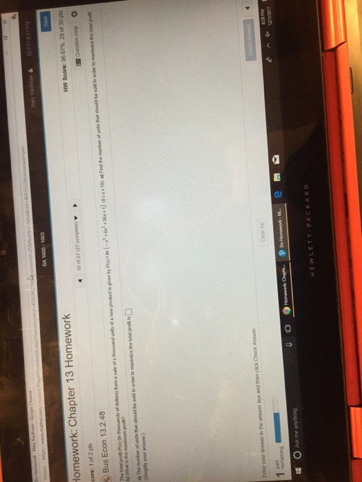 Solved BA 1600-1003 Homework: Chapter 13 Homework HW Score: | Chegg.com