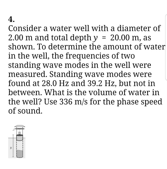 Solved Consider a water well with a diameter of 2.00 m and | Chegg.com