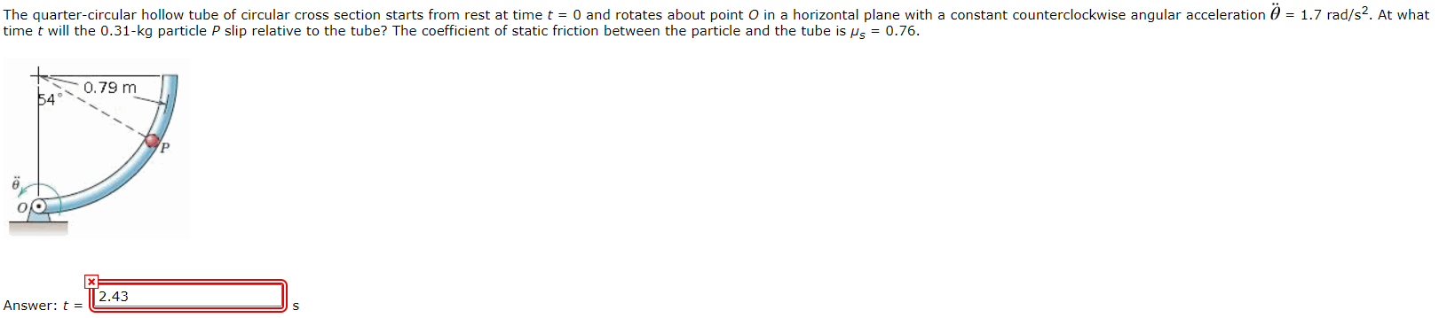 Solved The quarter-circular hollow tube of circular cross | Chegg.com