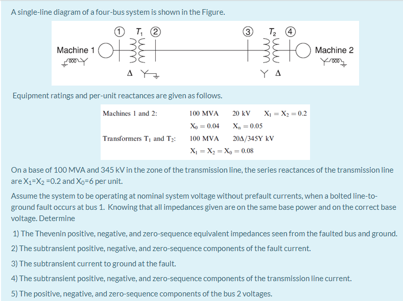 Solved A single-line diagram of a four-bus system is shown | Chegg.com