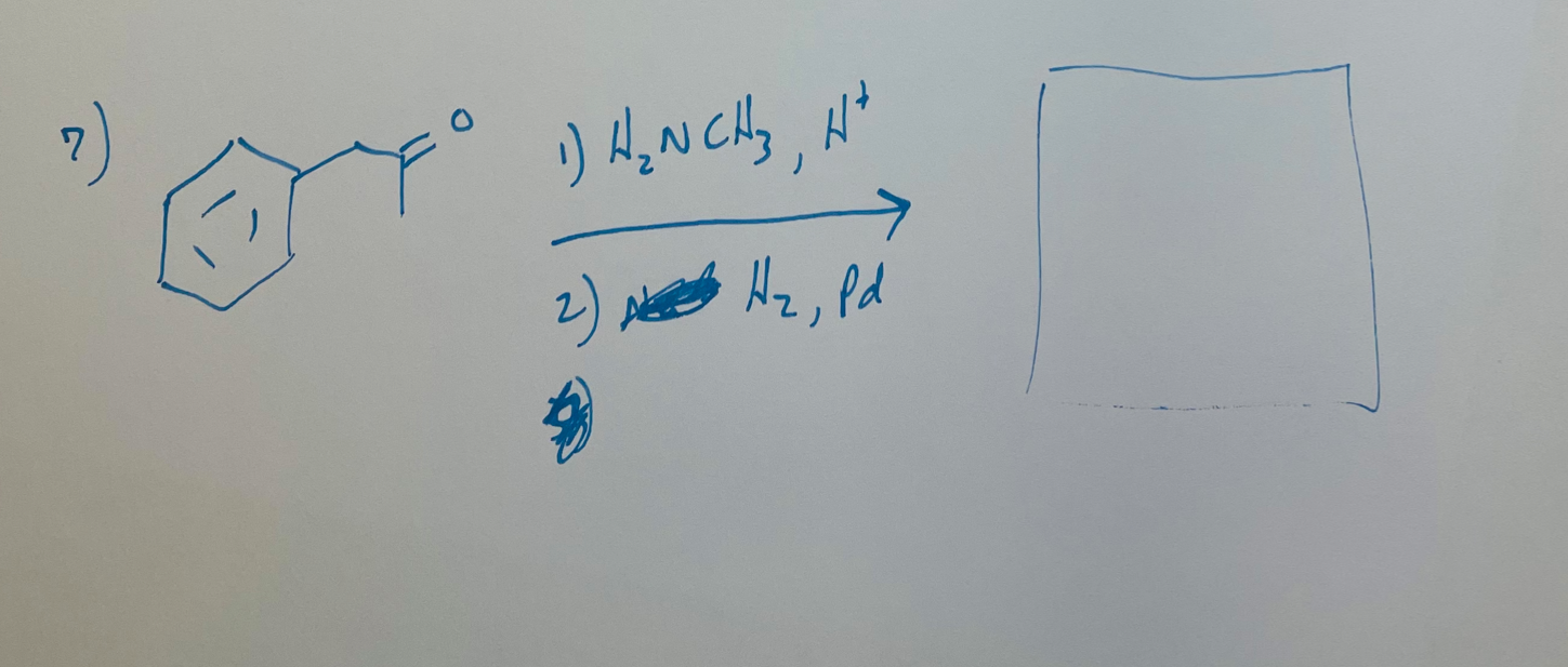Solved 5) = H2OH( Predict Reagents) 6) 1) H+, 2) NaBH4 3) | Chegg.com