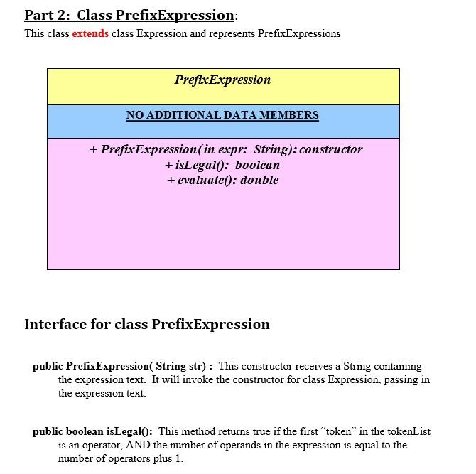 Solved Topics: Abstract Classes, Inheritance, Solving Prefix | Chegg.com