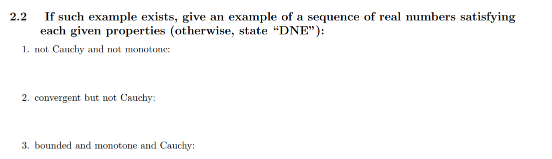 Solved 2.2 If such example exists, give an example of a | Chegg.com