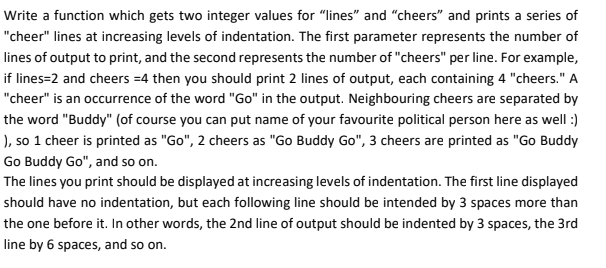 Solved Write a function which gets two integer values for | Chegg.com