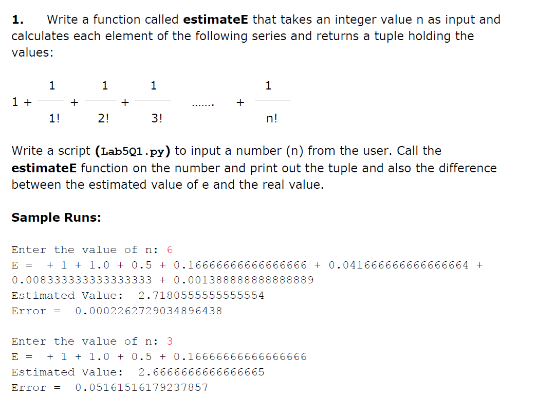 Solved Include A Docstring For Your Functions 1 Write A 