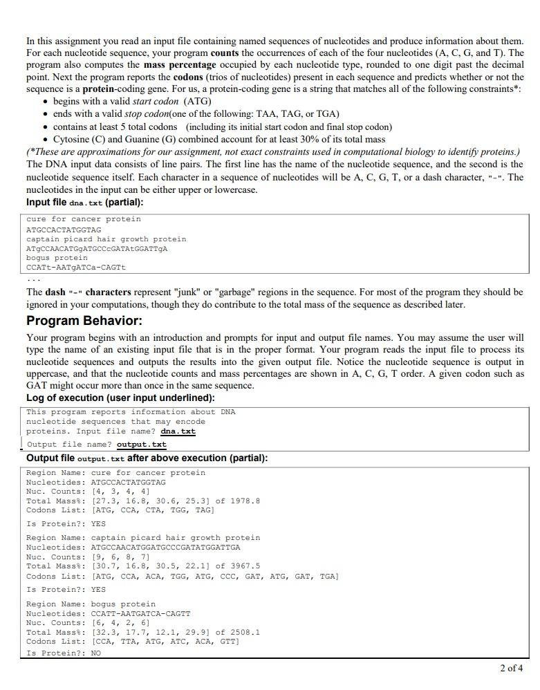 Solved This assignment focuses on arrays and file/text | Chegg.com