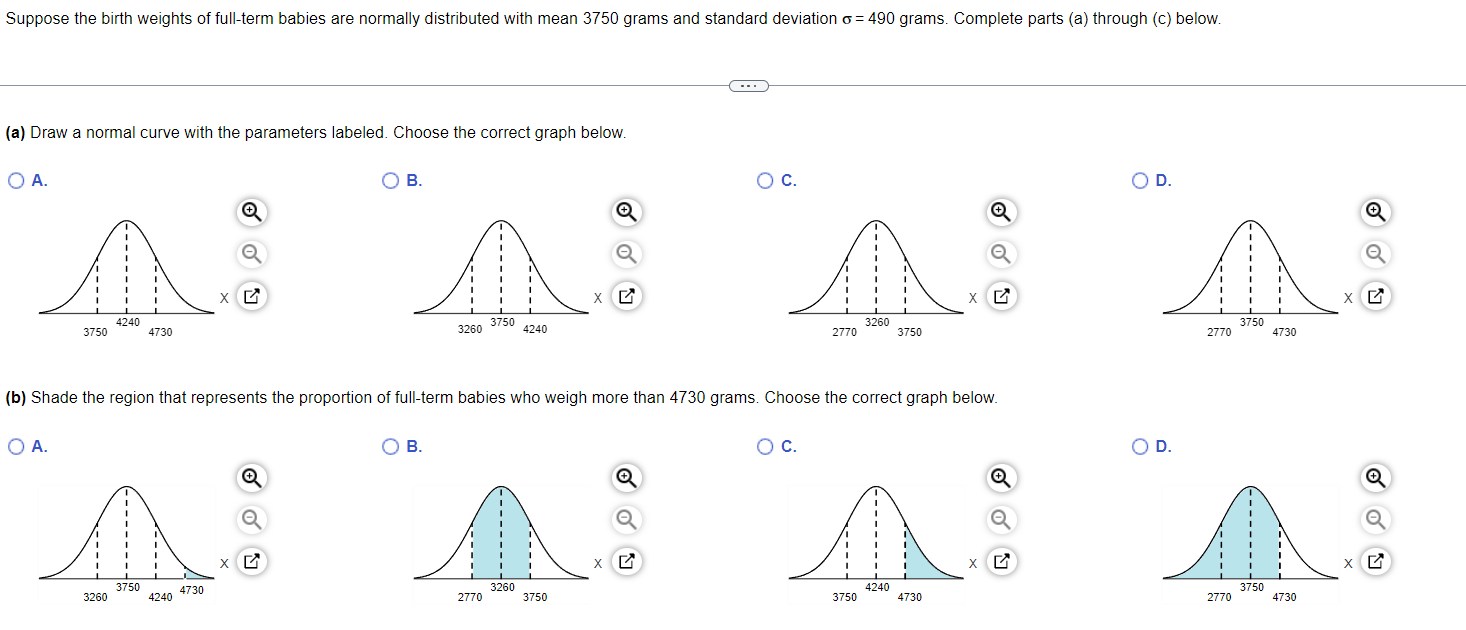 Solved Suppose the birth weights of full-term babies are | Chegg.com