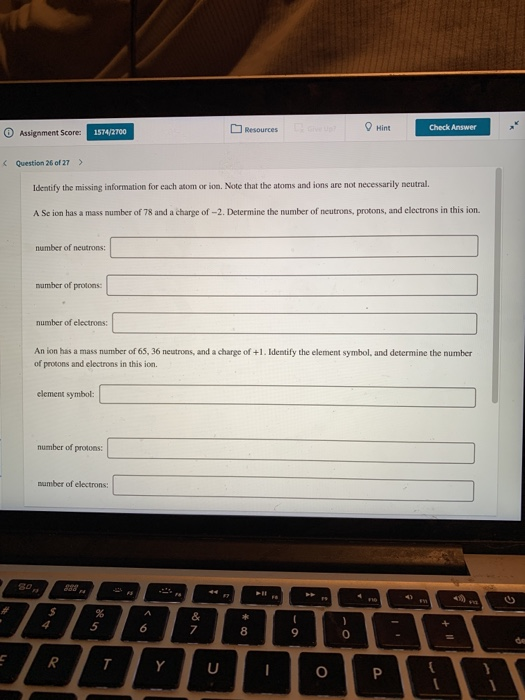Solved Hint Resources Check Answer O Assignment Score | Chegg.com