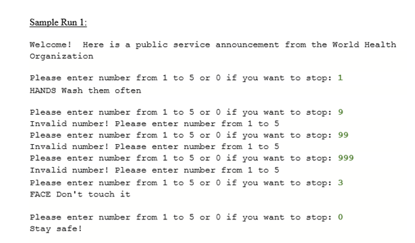 Solved Description: Write a program that allows the user to | Chegg.com