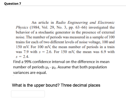Solved An article in Radio Engineering and Electronic | Chegg.com