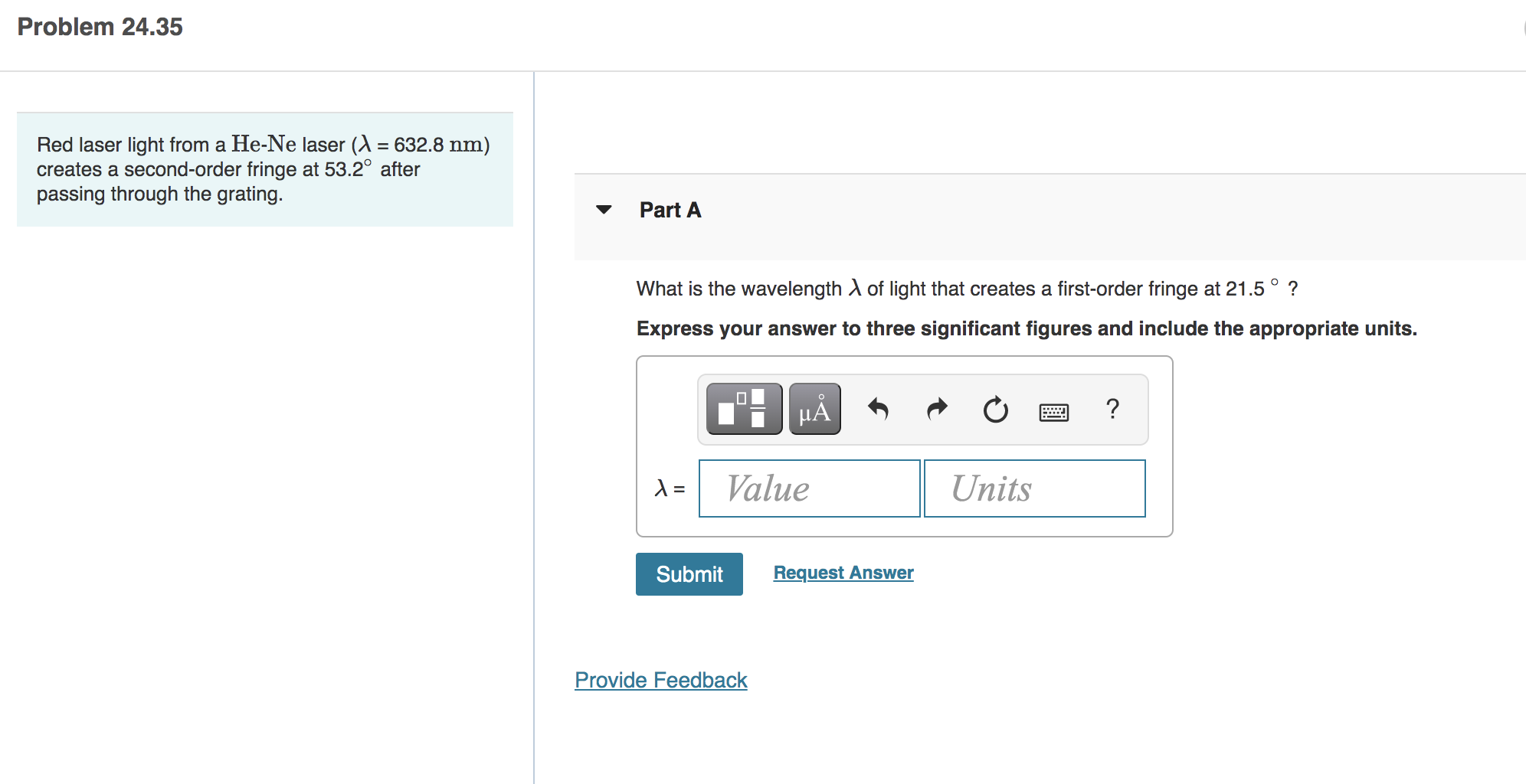 Solved Red laser light from a HeHe-NeNe laser (λλ = 632.8 | Chegg.com