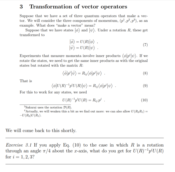 Transformation of vector operators Suppose that we | Chegg.com