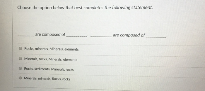 Solved Choose the option below that best completes the | Chegg.com