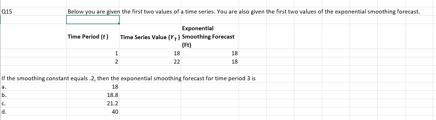 Solved Q15 Below you are given the first two values of a | Chegg.com