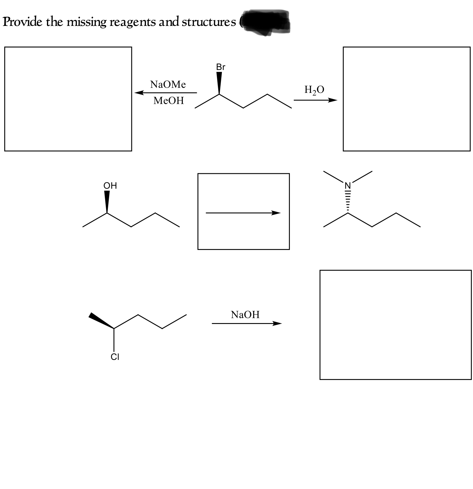 Solved Provide the missing reagents and structures NaOH | Chegg.com