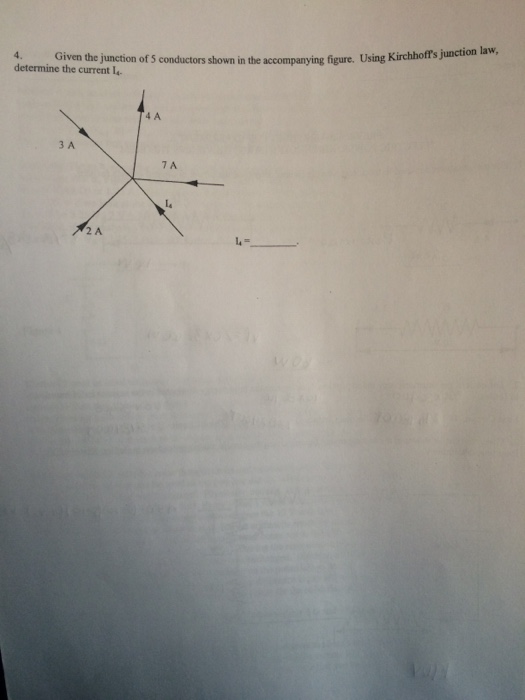 Solved Given the junction of 5 conductors shown in the | Chegg.com